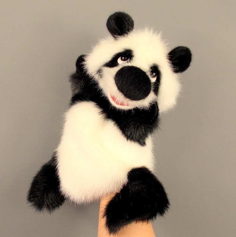 Panda Hand Puppet for Children's Theater. Animal Faux Fur - Etsy