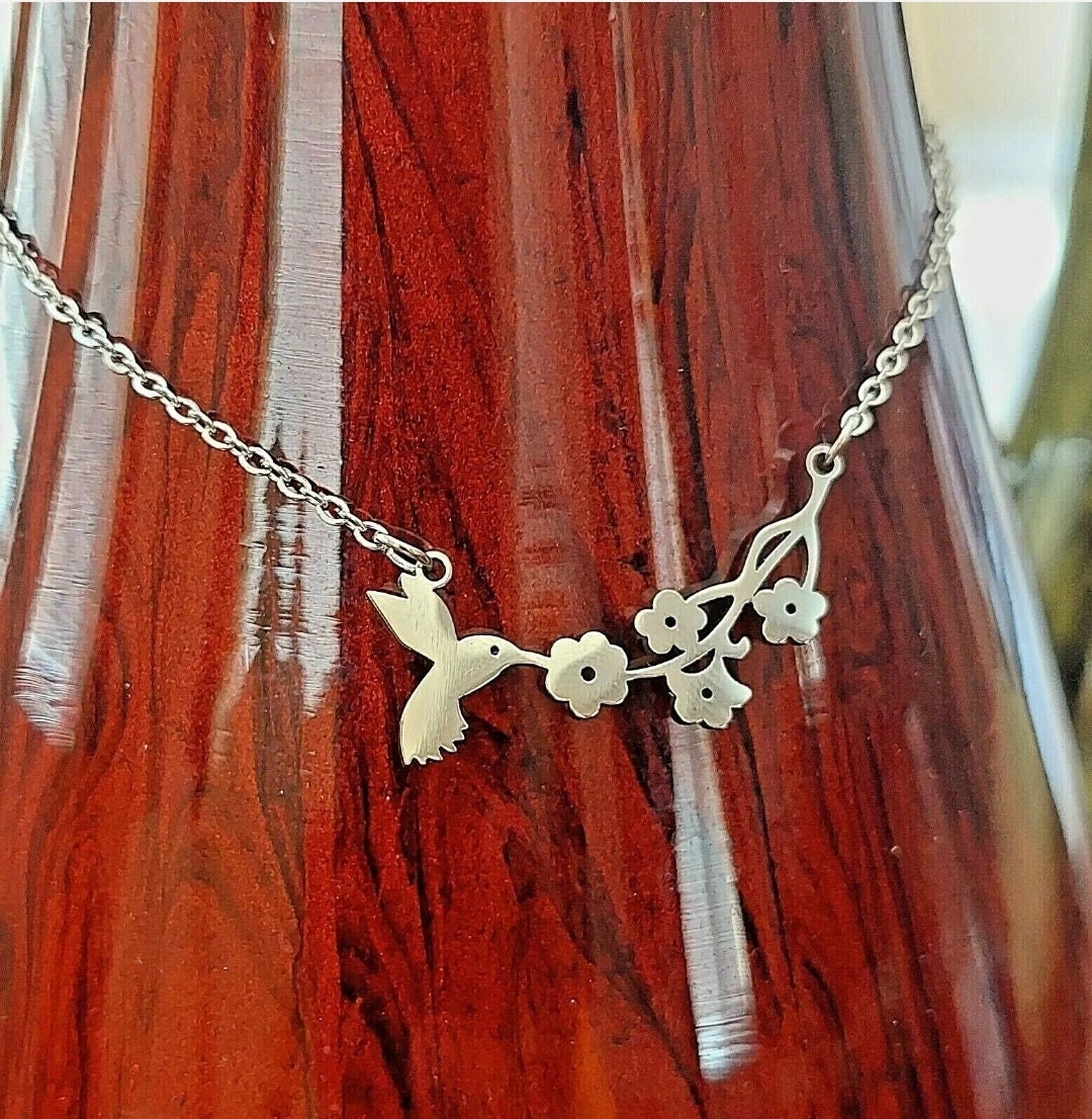Hummingbird Bird Silver Ankle Bracelet Stainless Steel Anklet Women ...