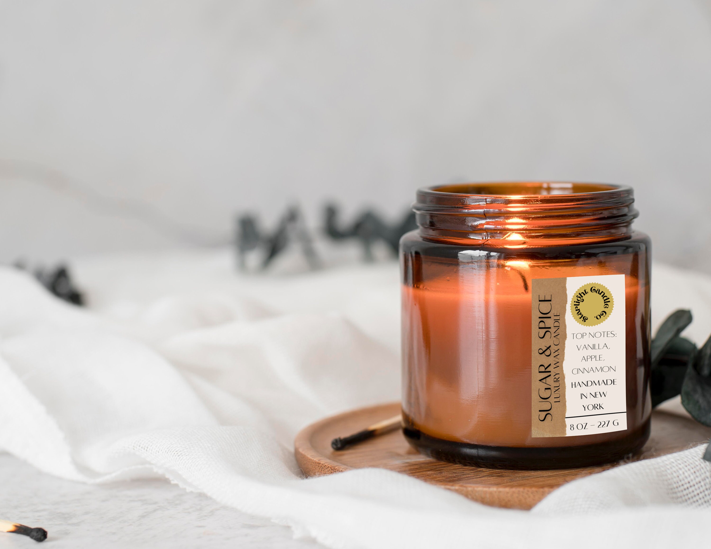 Editable Candle Label Template | Digital | Customizable in Canva ...