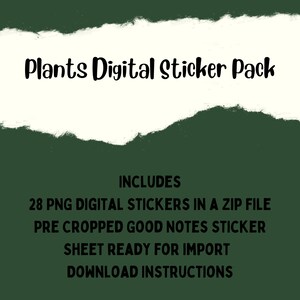 Plants Digital Sticker Pack | Monstera, Pothos, Snake Plants Themed ...