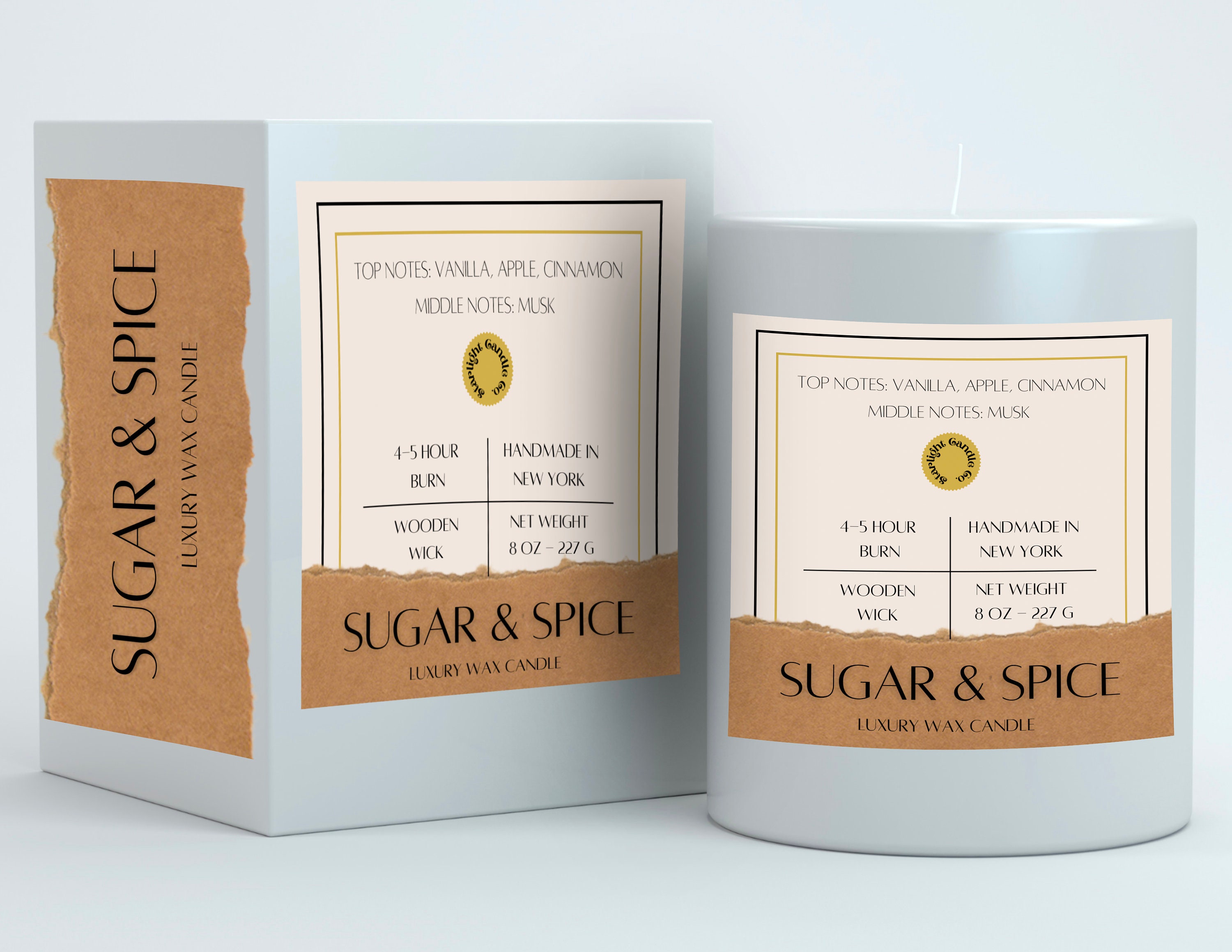 Editable Candle Label Template | Digital | Customizable in Canva ...