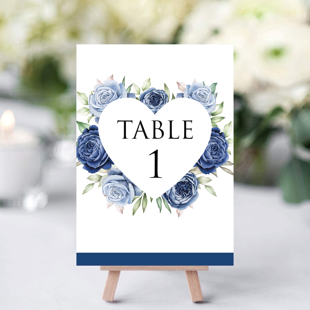 Wedding Table Numbers, Reception Table Numbers, Table Number Cards ...