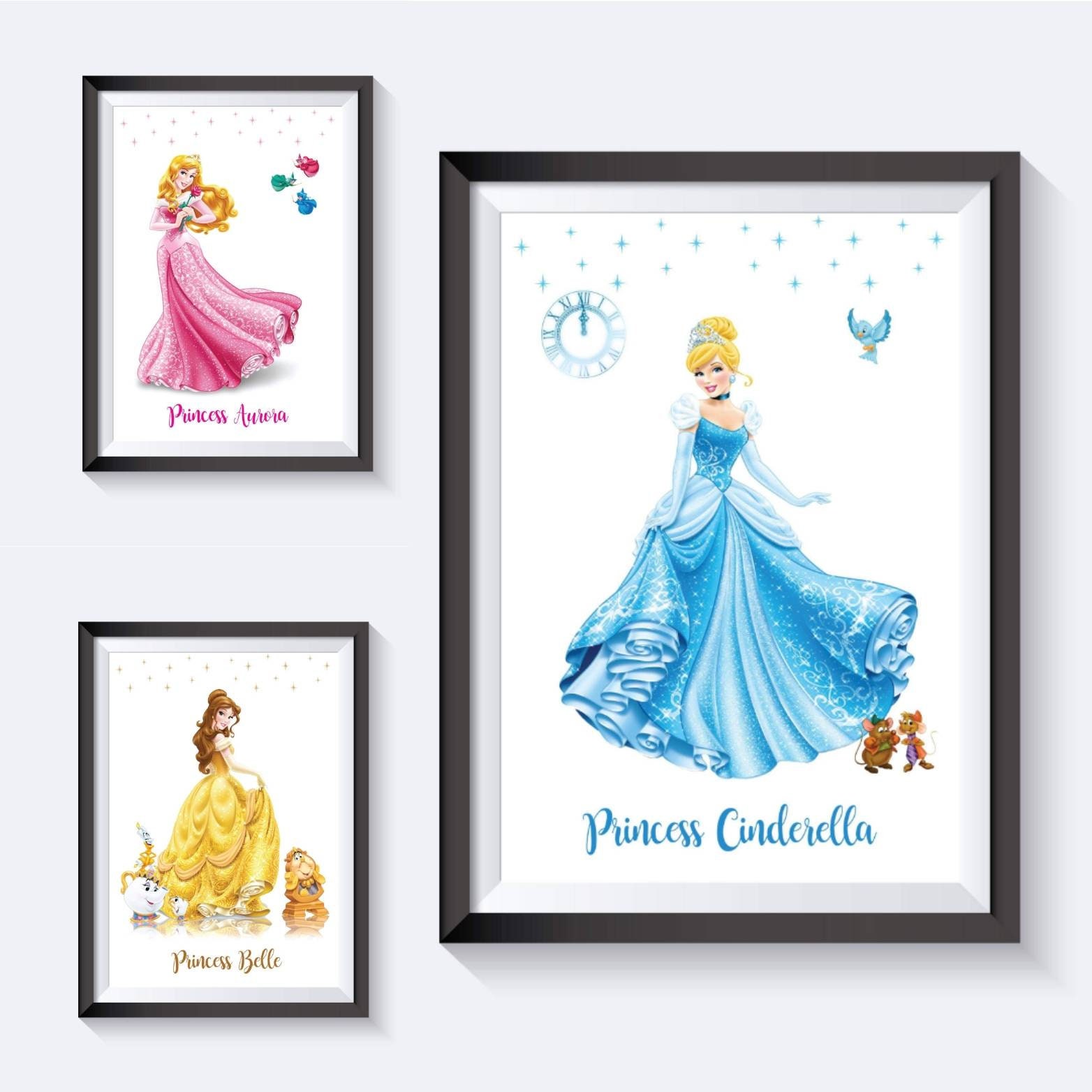 Disney Princess Prints Belle Print Cinderella Print Aurora - Etsy