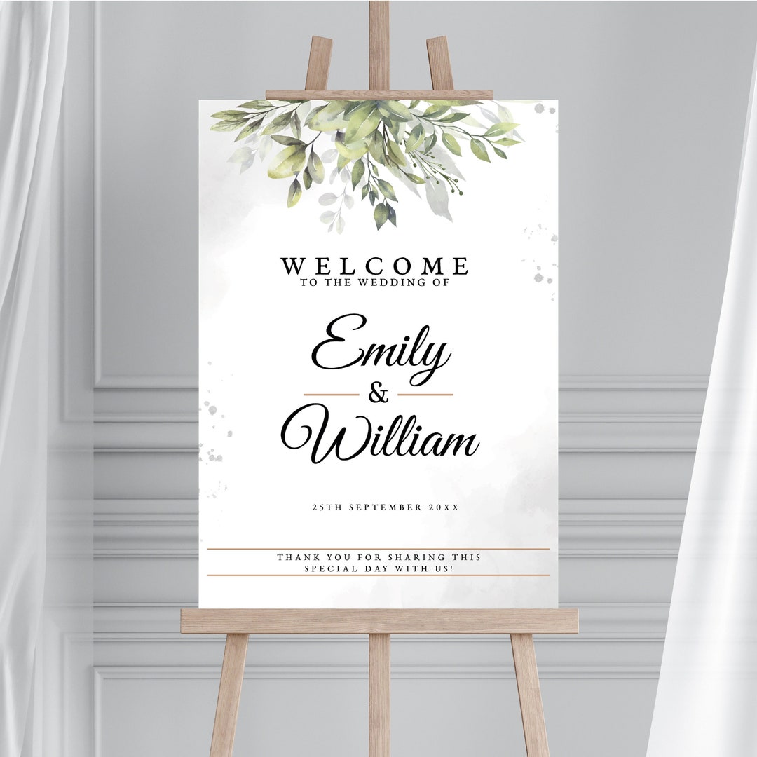 Wedding Welcome Sign, Welcome to Our Wedding, Wedding Reception Welcome ...