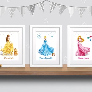 Disney Princess Prints Belle Print Cinderella Print Aurora | Etsy