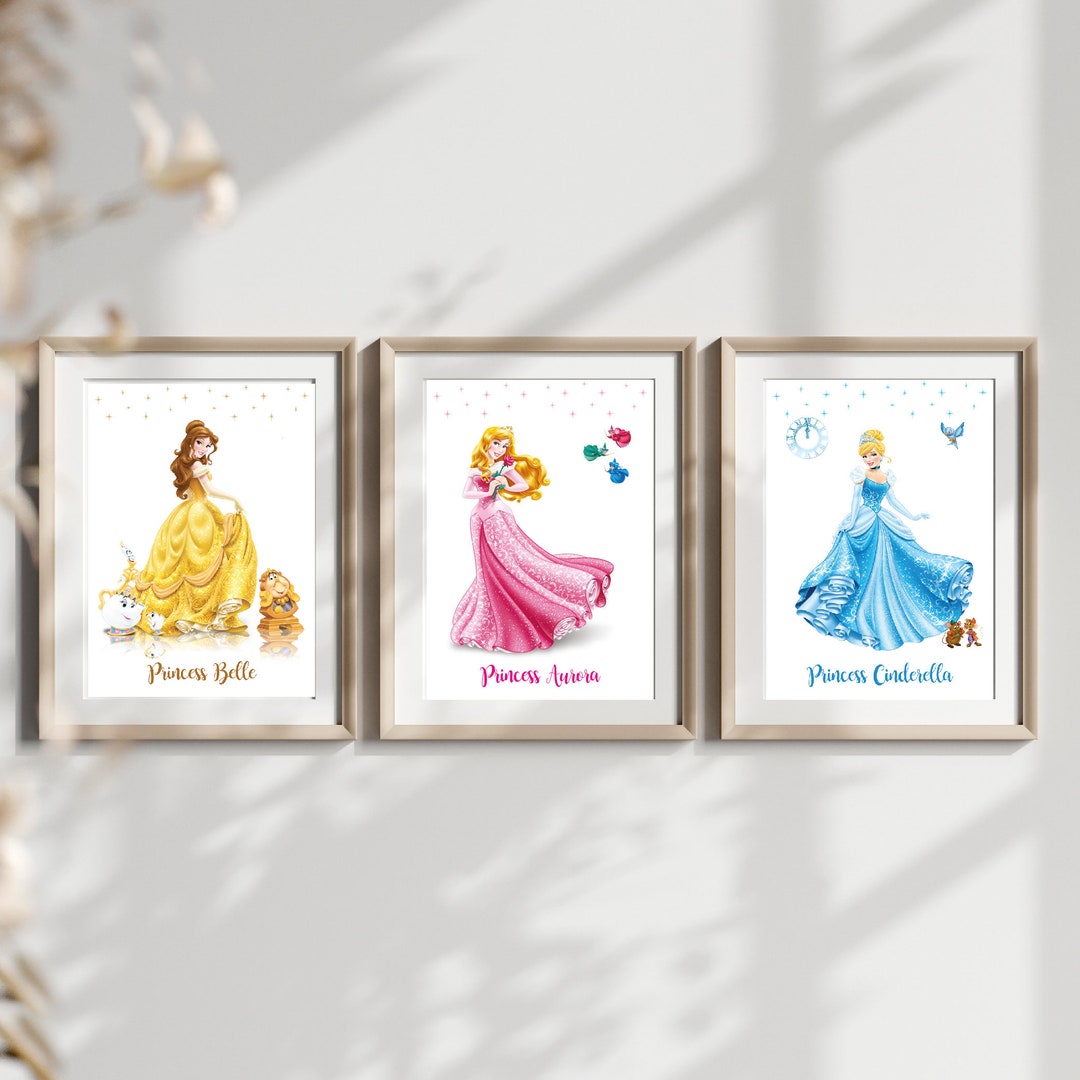 Disney Princess Prints, Belle Print, Cinderella Print, Aurora Print ...