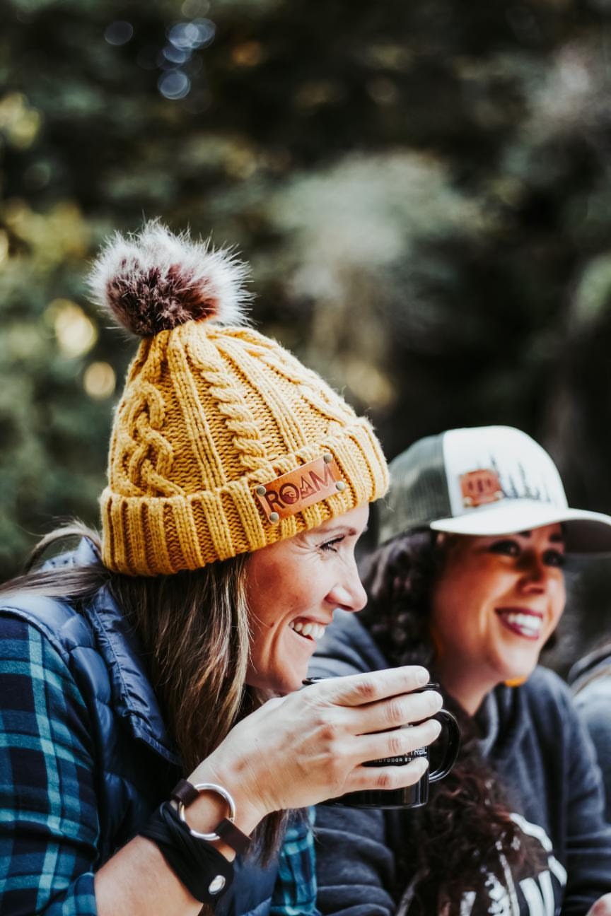ROAM Explore Outdoor Adventure Leather Patch Beanie With - Etsy