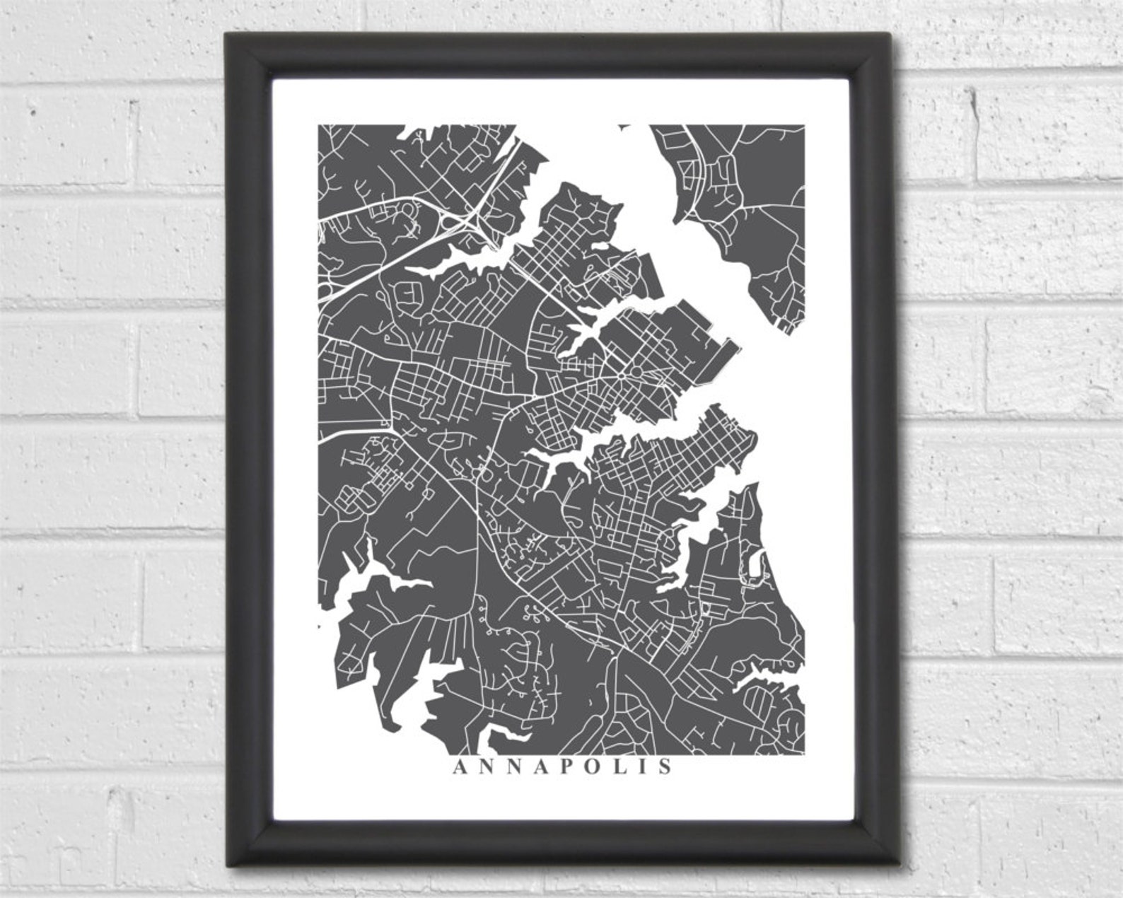Annapolis Map Art Map Print Maryland Map Print Home - Etsy