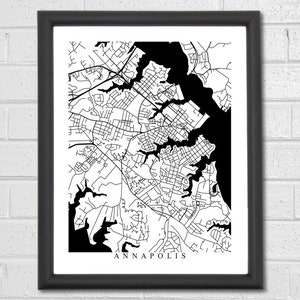 Annapolis Map Art Map Print Maryland Map Print Home Map Anniversary ...