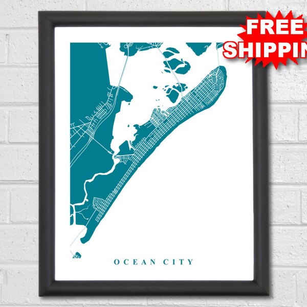 Street Map Ocean City Nj - Etsy