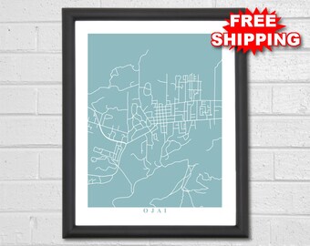 Street Map of Ojai - Etsy