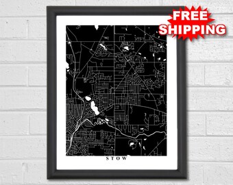 Stow Ohio Map Print - Etsy