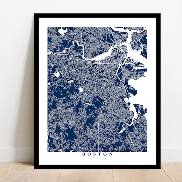 Boston Map Poster - Etsy