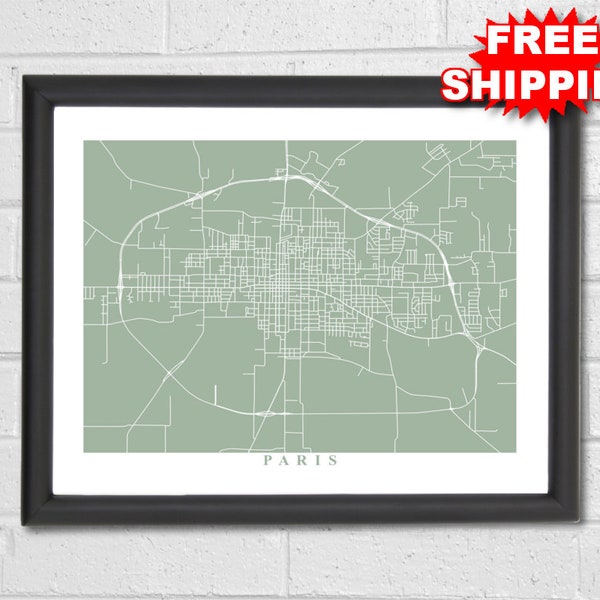 Paris Custom City Maps Print - Etsy