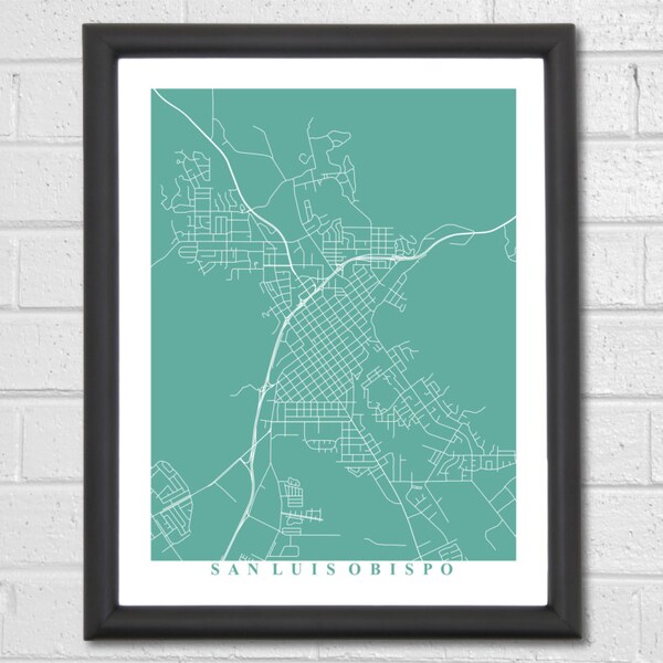 San Luis Obispo Map - Etsy