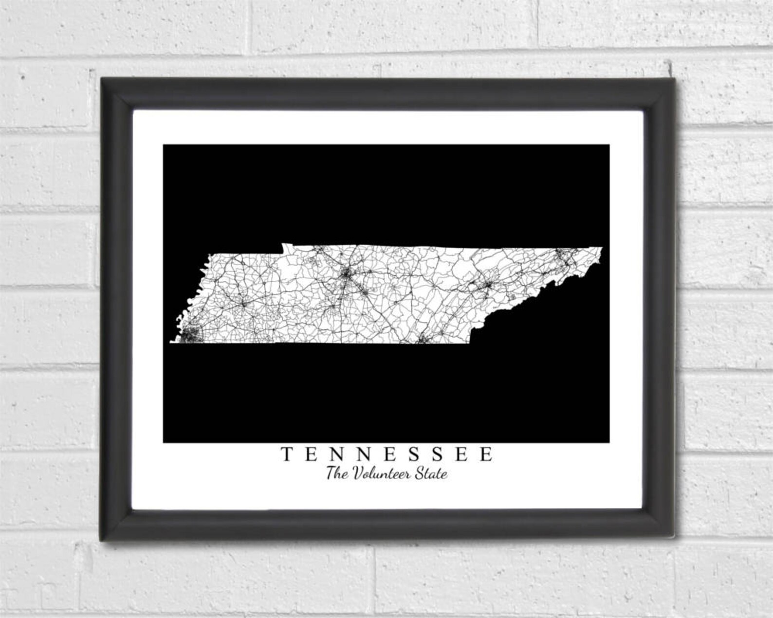 Tennessee Map Art Map Print State Map Travel Gift Map | Etsy
