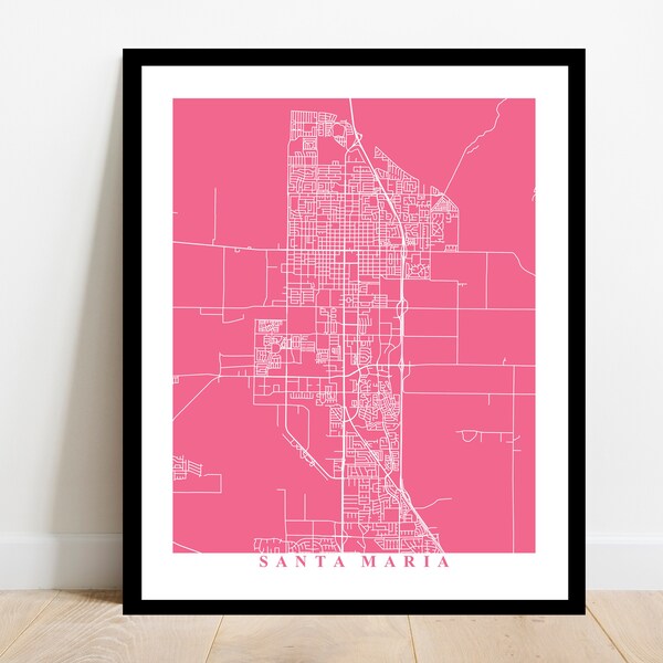 Street Map of Santa Maria - Etsy