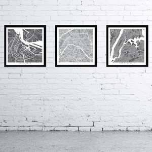 5 Prints for 150 Dollars 14x14 Custom City Map Art - Etsy