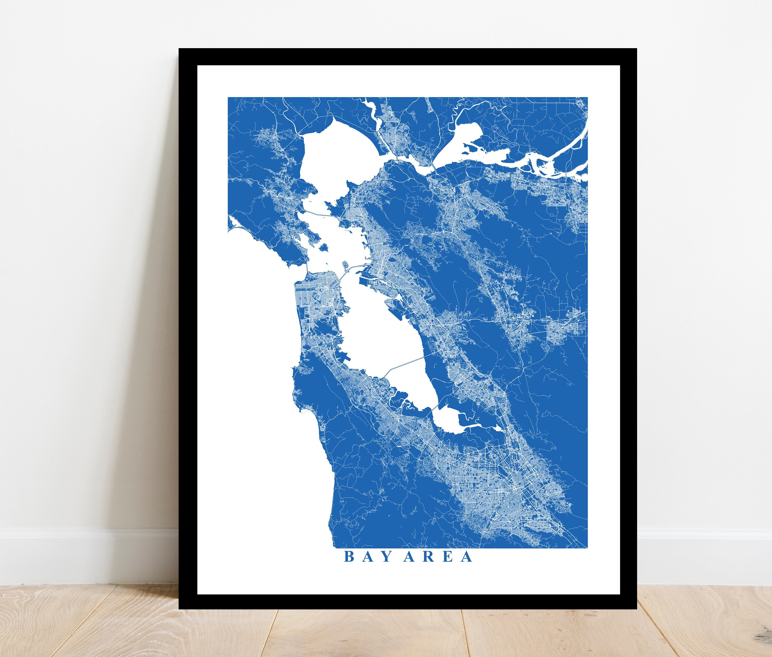 Bay Area Map Art Wall Art Map Print California Home - Etsy