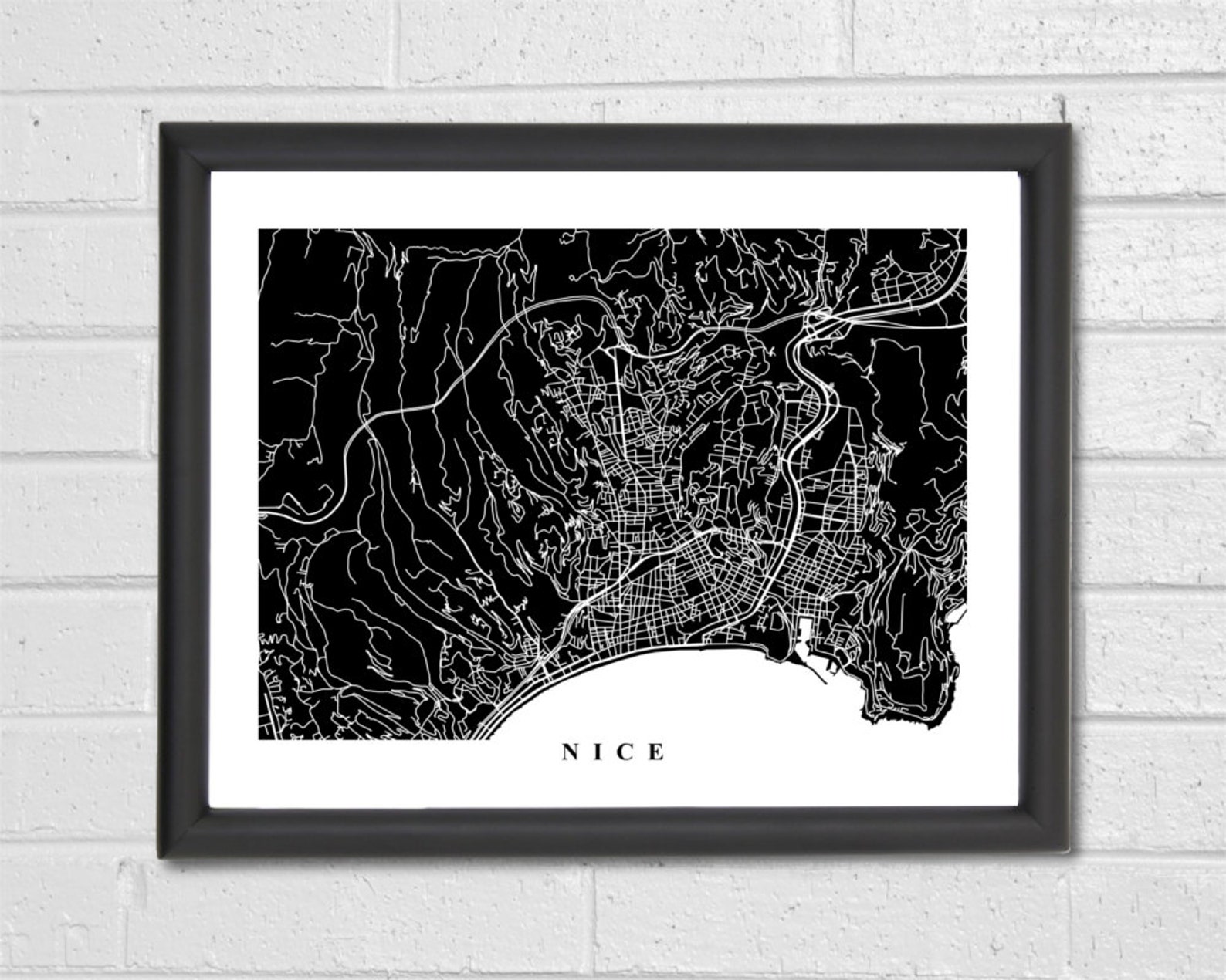 Nice Map Art Map Print France Europe Map Print Home | Etsy