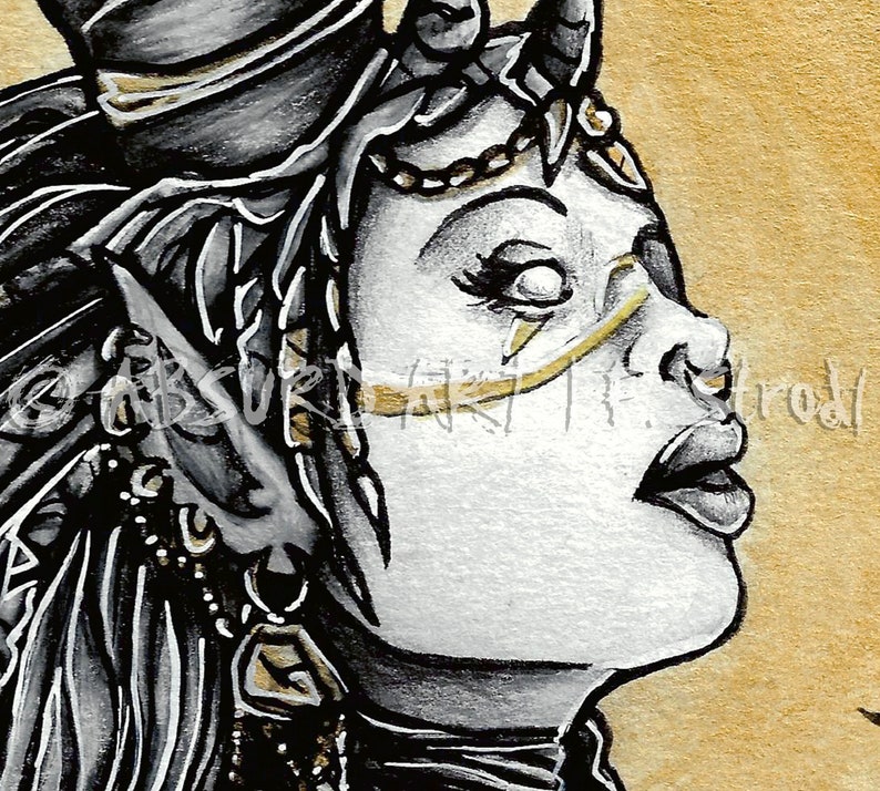 Lilith Night Demon Dark Art Absurd ART Print | Etsy