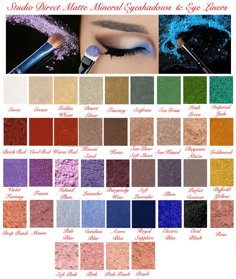 Studio Mineral Pure Natural Matte Eyeshadow Makeup Eye Liner & Shadow ...