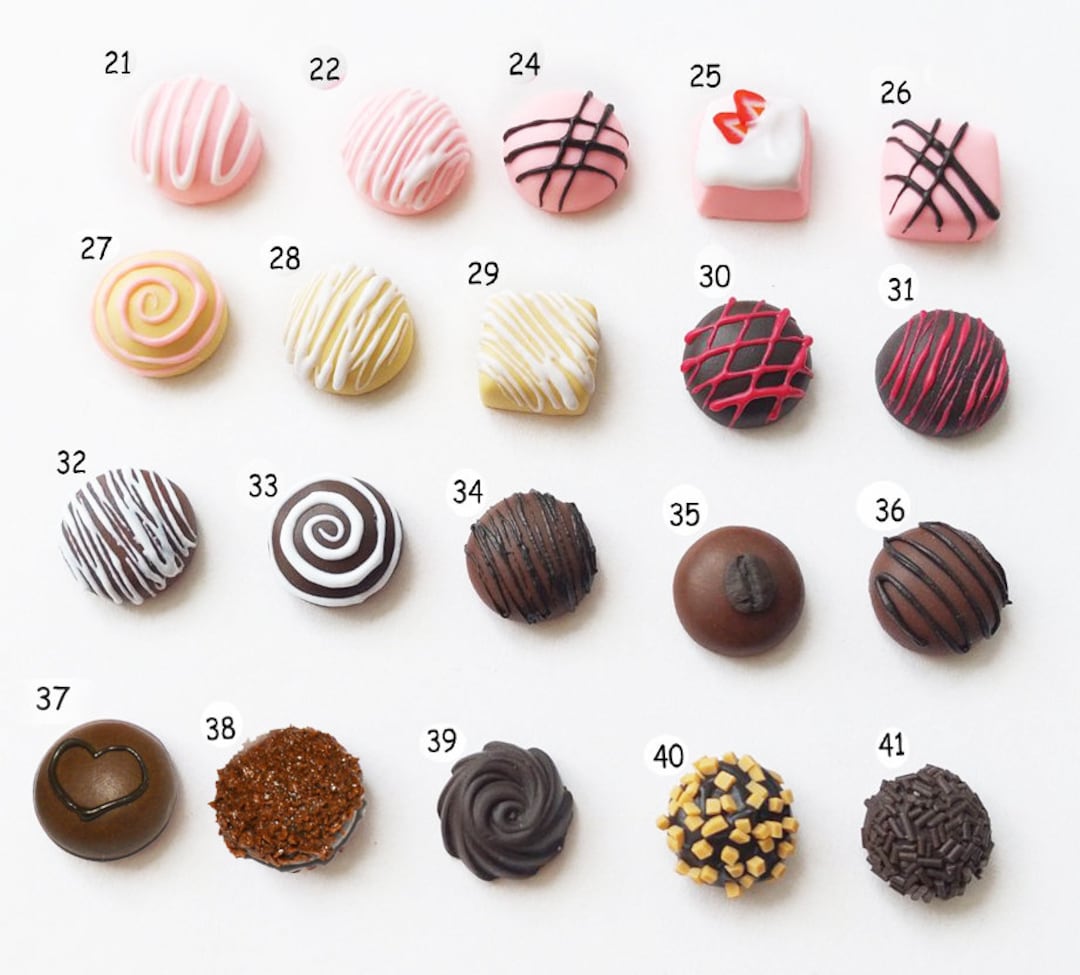 Miniature Fake Chocolate Beads, Truffle Charm for Decor - Etsy
