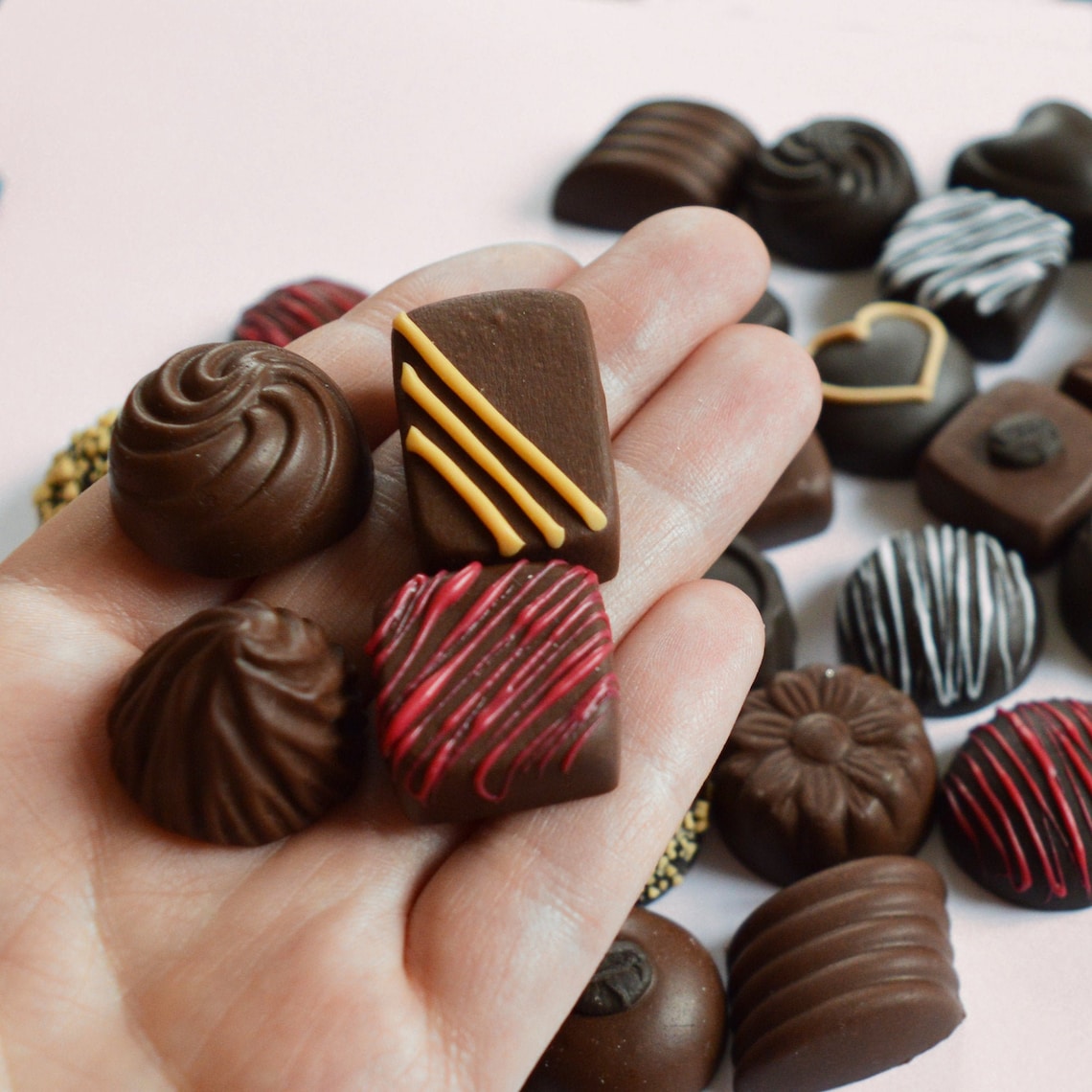 Real size fake chocolates Truffle charm for decor | Etsy