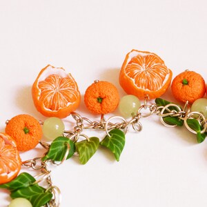 Realistic Clementines Tangerines Bracelet, Mandarin Charms Fruit ...