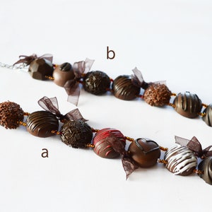 Miniature Chocolate Bracelet, Fake Food Jewelry - Etsy