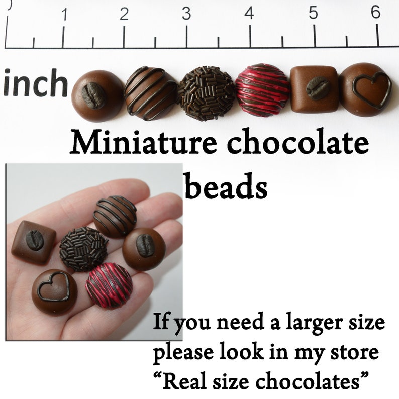 Miniature Realistic Chocolate Beads Truffle Charm for Decor - Etsy