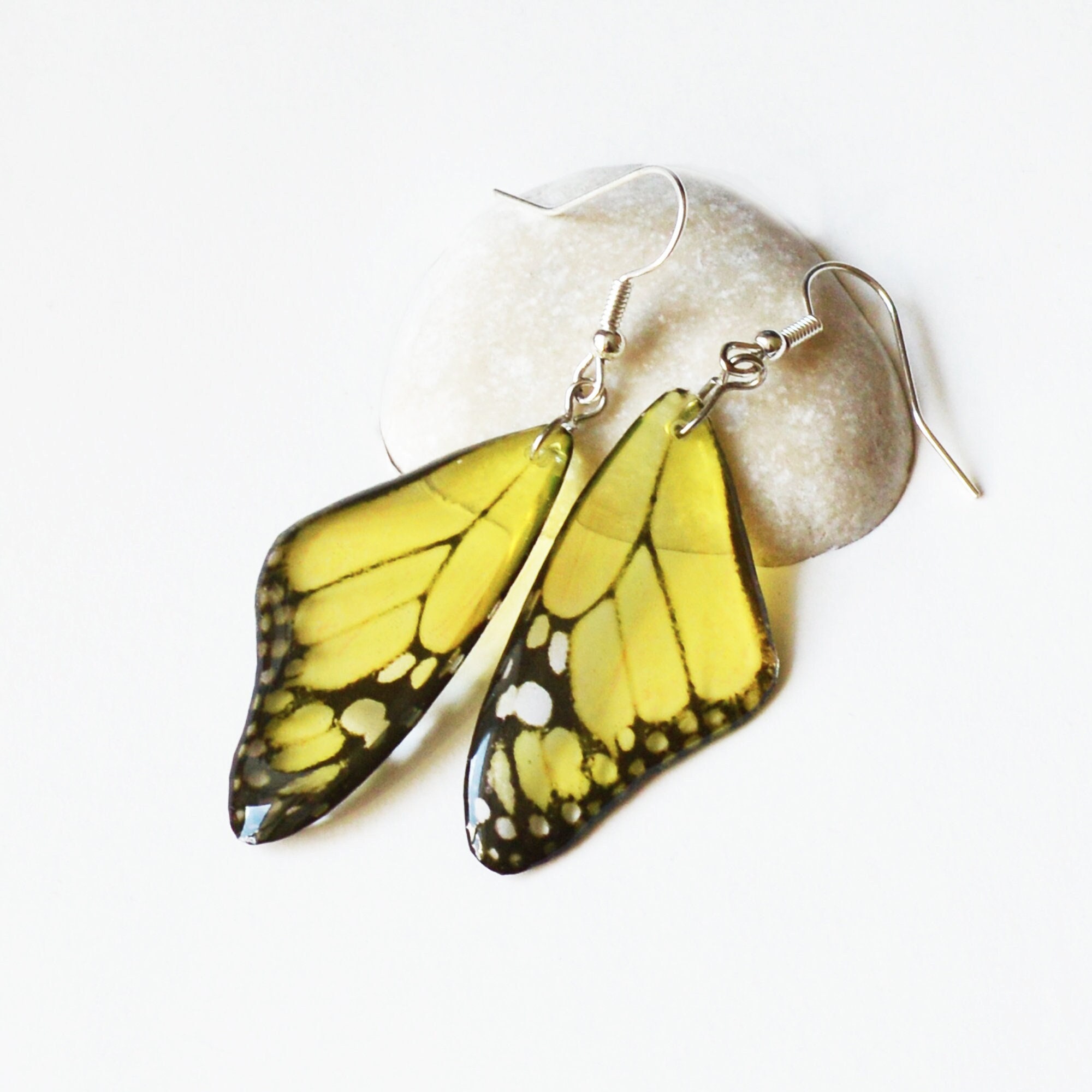 Yellow butterfly earrings store