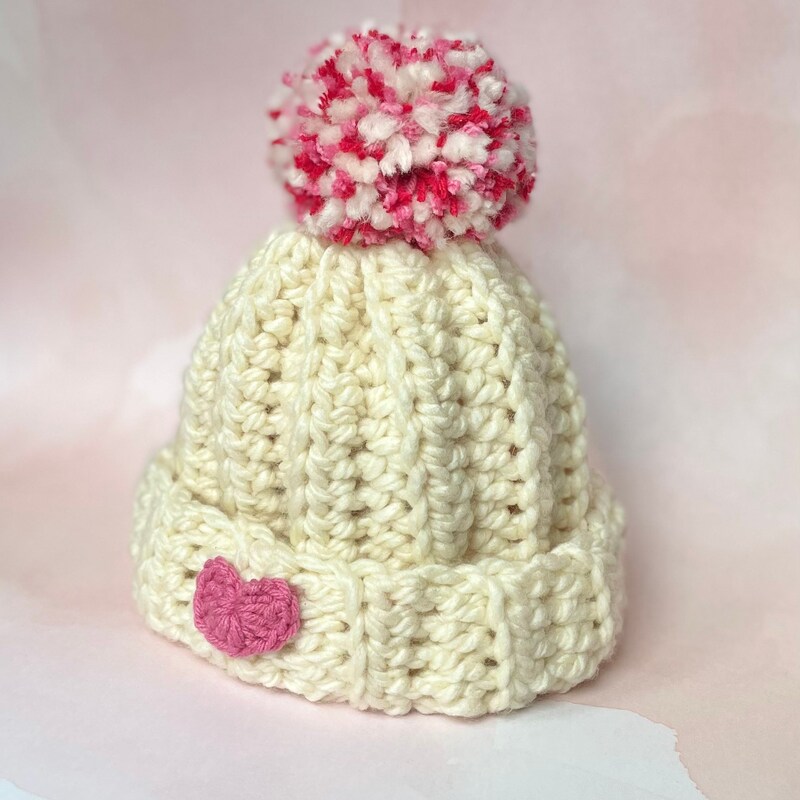 Crochet Heart Hat - Etsy