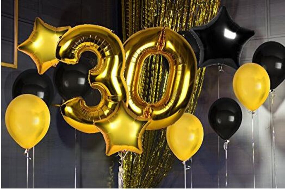 30 Gold Number Balloon Jumbo Huge Giant Large 30th Birthday | Etsy