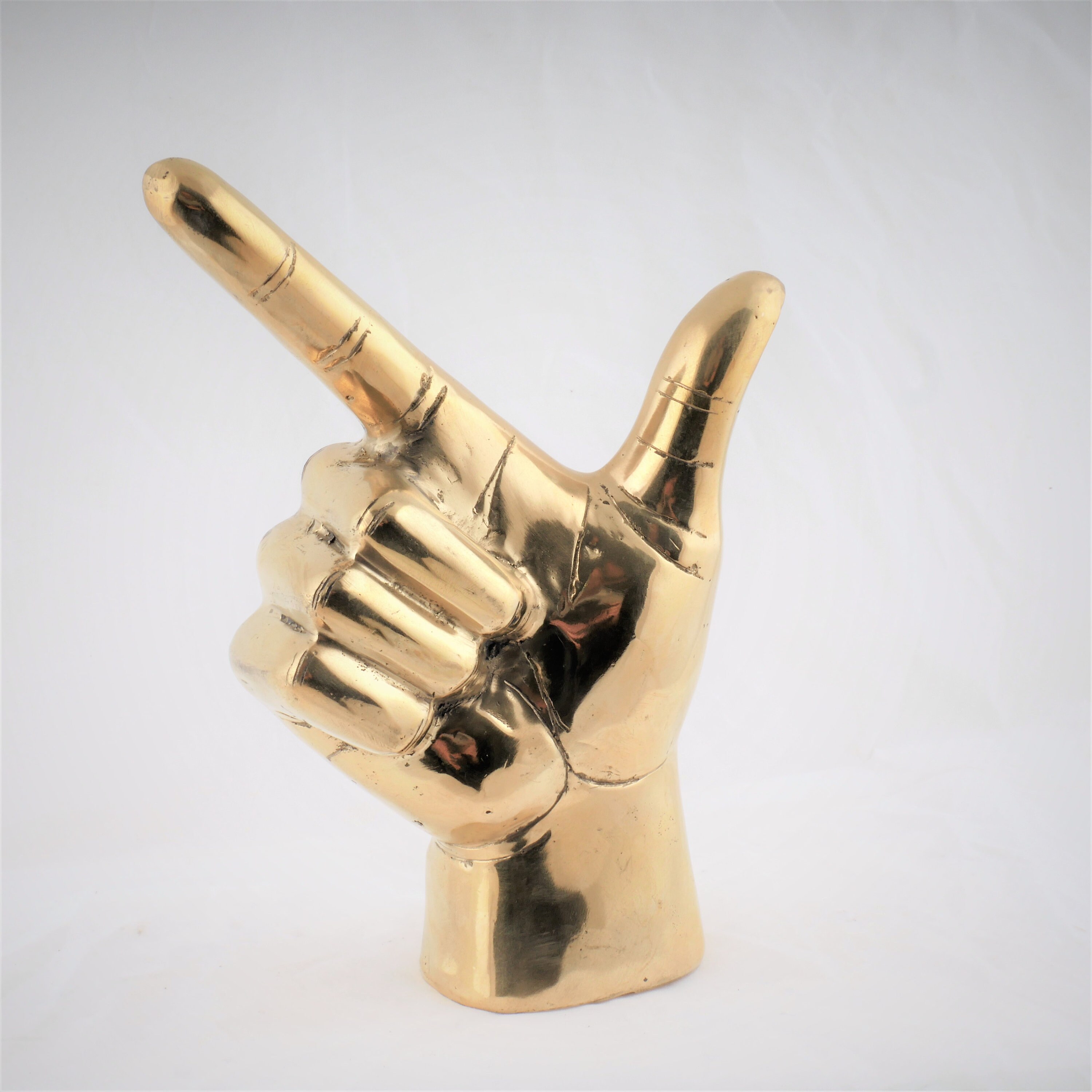 The Guns Up Sign Guns Hand Sign Brass Guns Hand Sign | Etsy