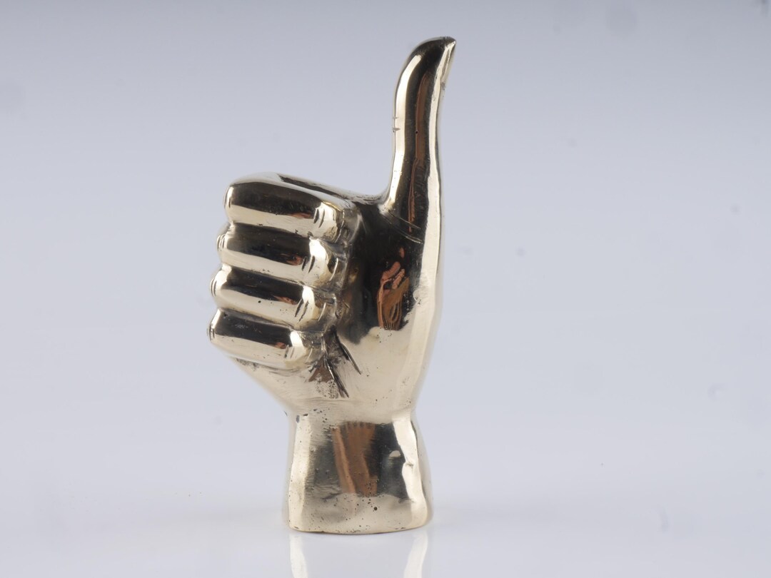 The MINI Brass Thumbs up Hand - Positive Vibes Decor - Encouragement ...