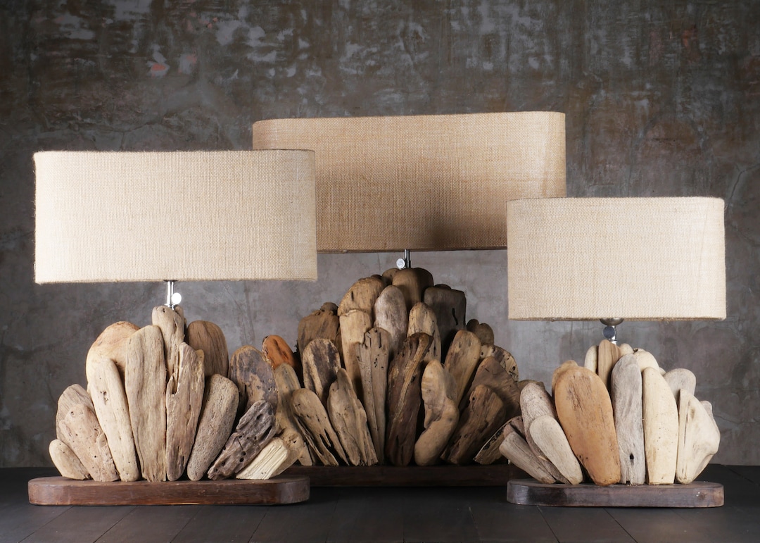 The Putra Driftwood Lamp - Driftwood Table Lamp - Driftwood Bedside ...