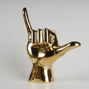 Surf's Up Shaka Hand: Brass Shaka Hand, Beach Decor, Hang Loose House ...