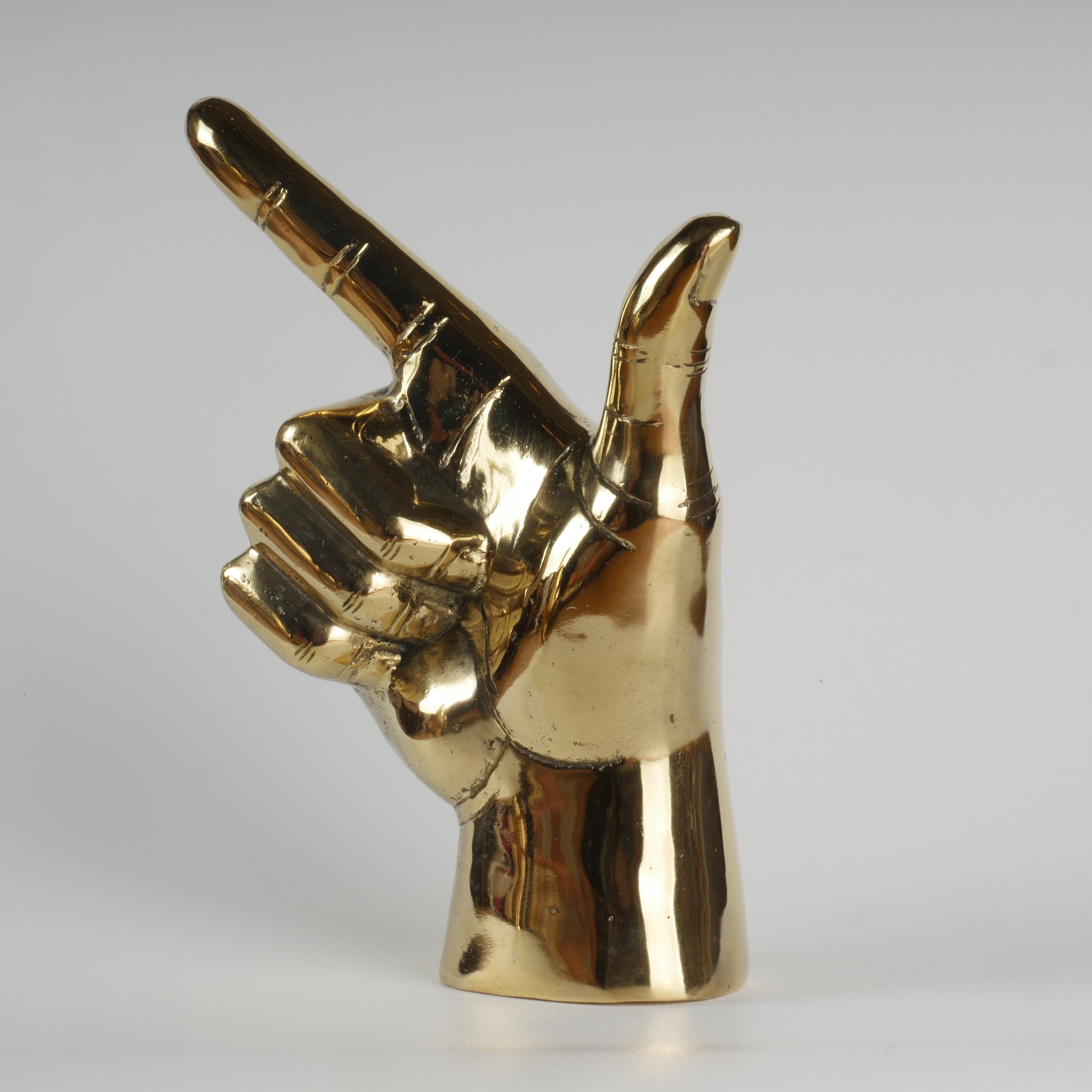 The Guns up Sign Guns Hand Sign Brass Guns Hand Sign - Etsy