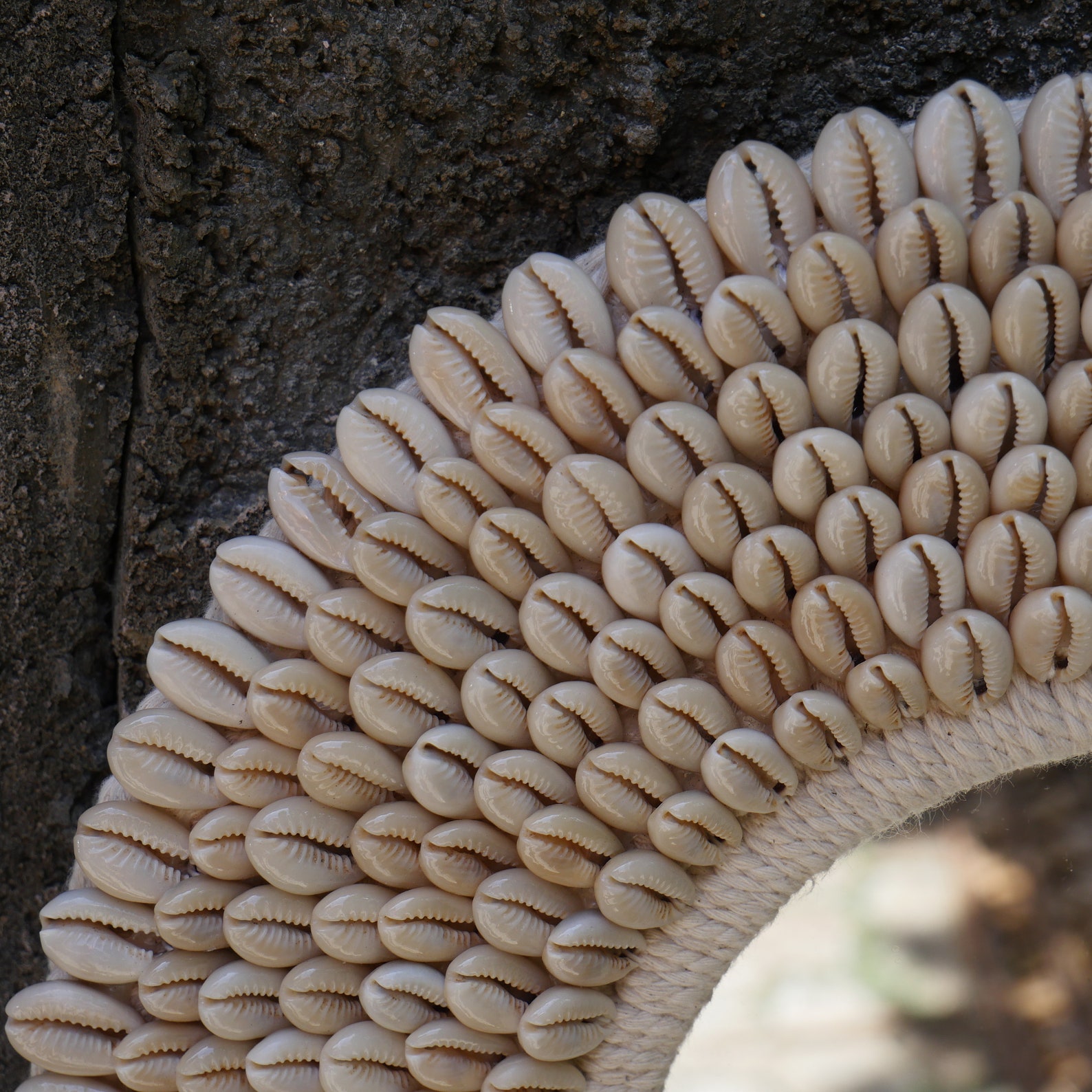 Papua Necklace Inspired Mirror Cowrie Shell Mirror Round | Etsy