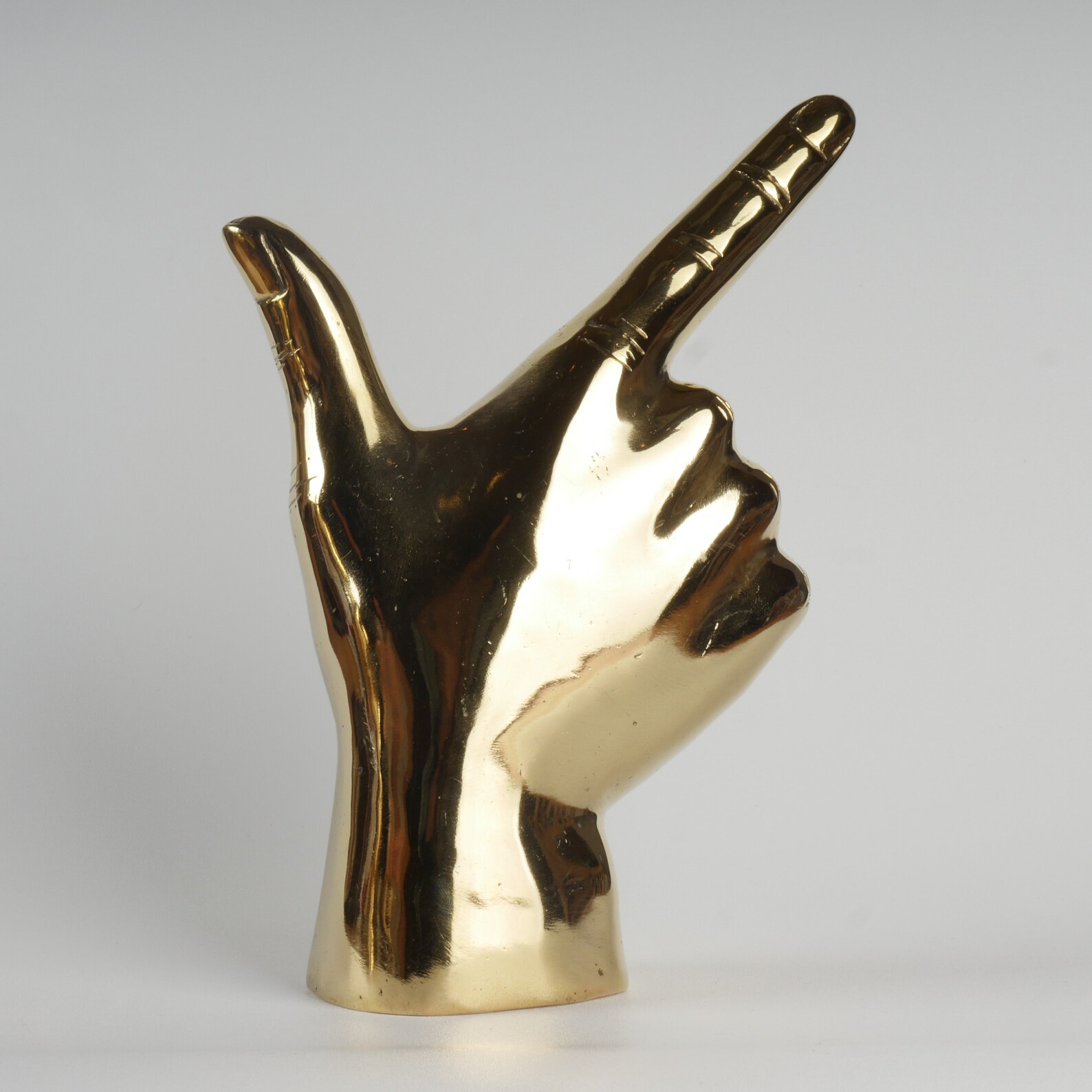 The Guns up Sign Guns Hand Sign Brass Guns Hand Sign - Etsy