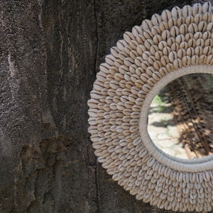 Papua Necklace Inspired Mirror - Cowrie Shell Mirror - Round Shell ...