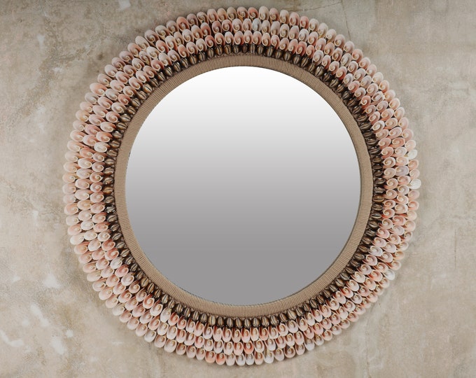 WHITE SEASHELL Starfish CORAL Beach Mirror Pearl Unique Oysters Custom ...