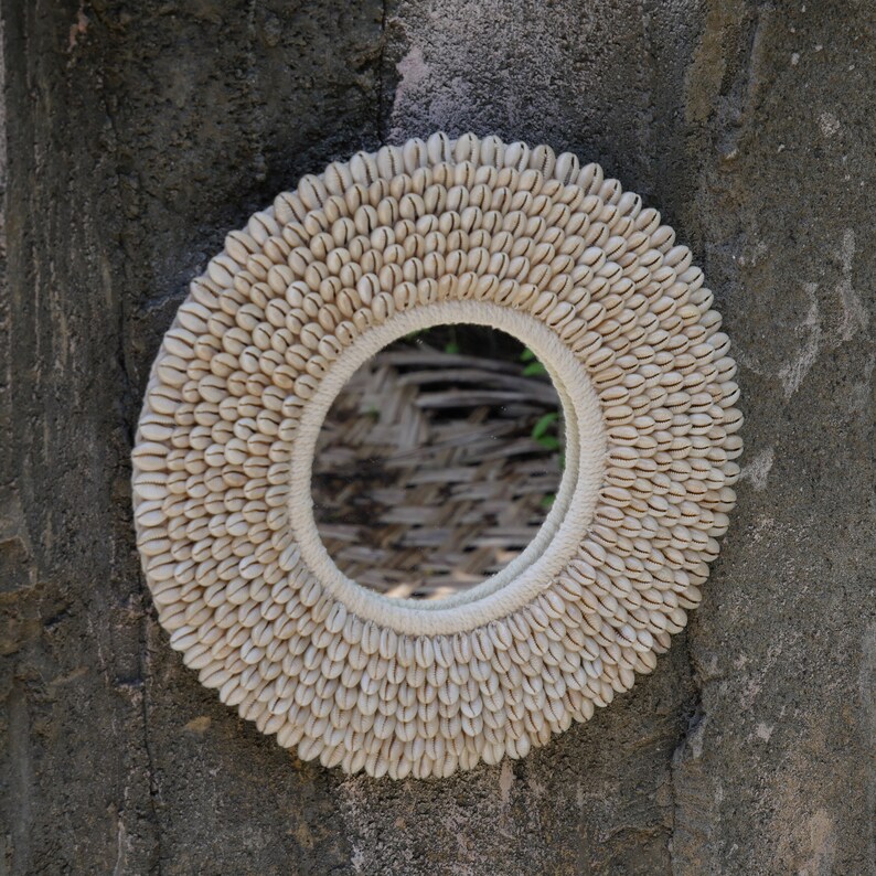 Cowrie Shell Mirror: Boho Beach House Wall Decor - Etsy