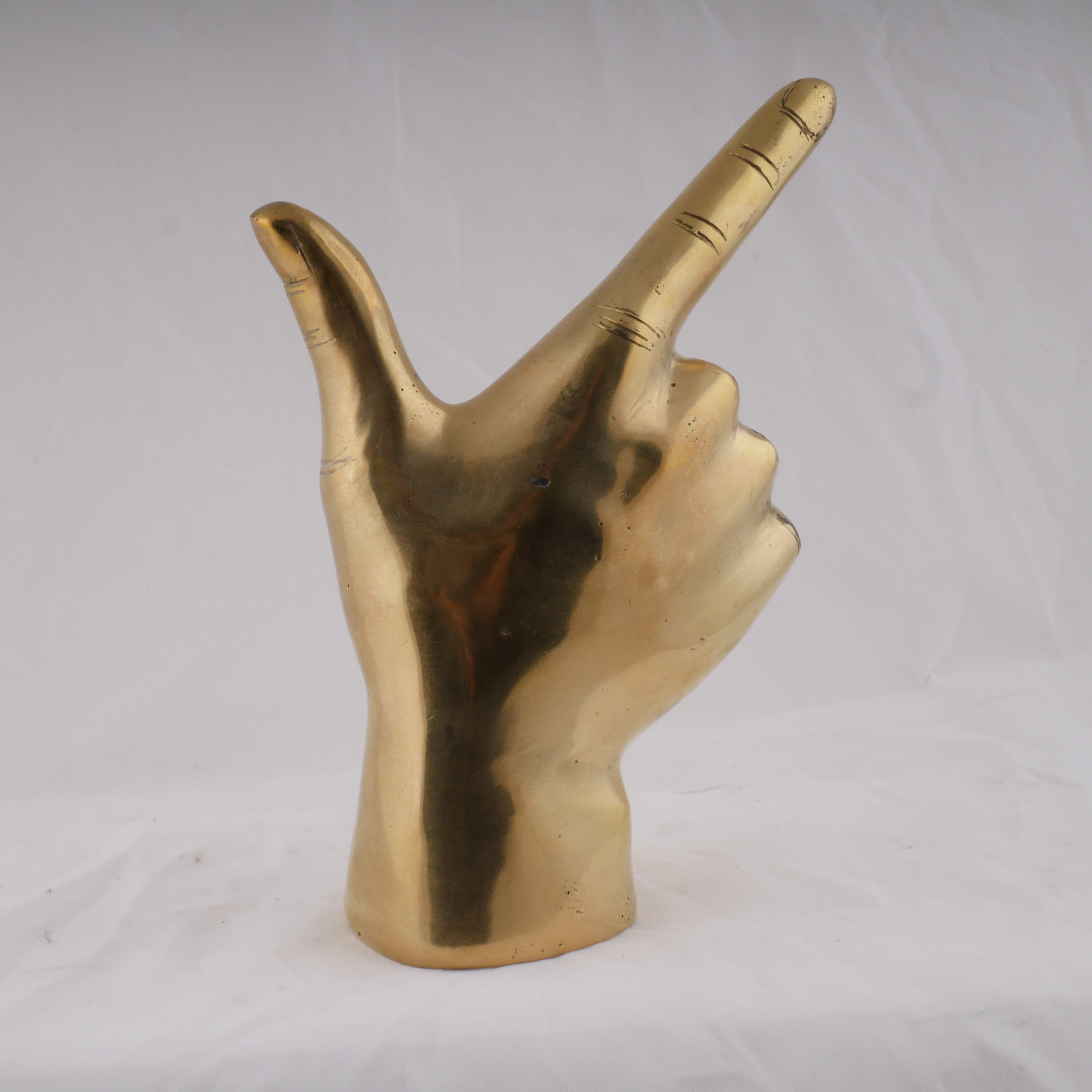 The Guns Up Sign Guns Hand Sign Brass Guns Hand Sign | Etsy