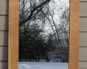 Cherry Wood Bathroom Mirror - Etsy