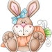 Spring Bunny Rabbit Belle PNG Clipart Commercial Use Instant - Etsy