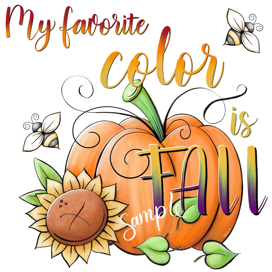 My Favorite Color is Fall - PNG Clipart Commercial Use Instant Digital ...