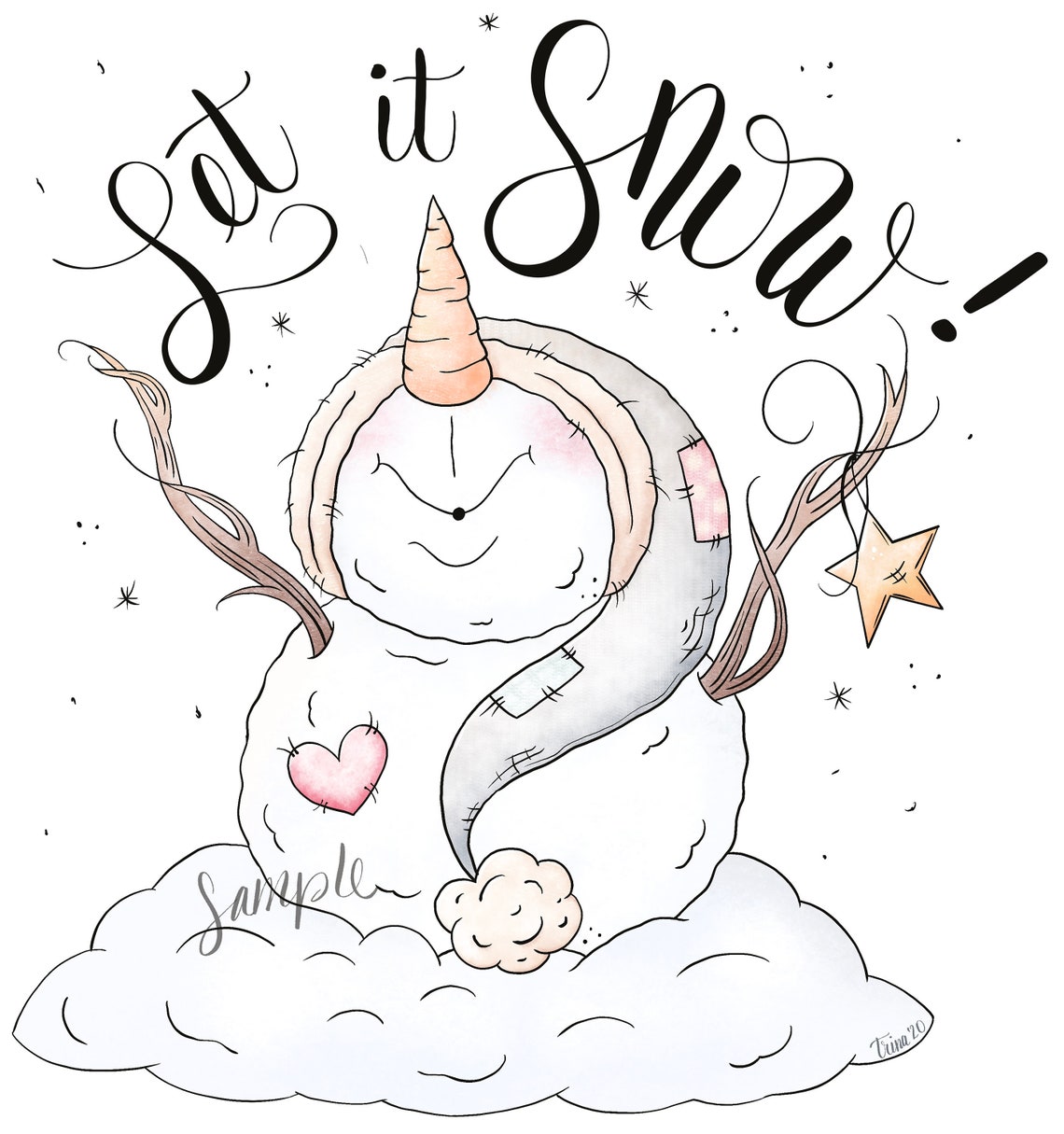 Let It Snow PNG Clipart Commercial Use Instant Digital - Etsy