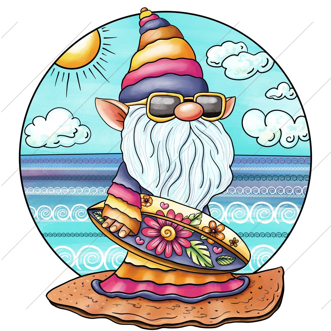 Surfer Gnome - PNG Clipart Commercial Use Instant Digital Download Dye ...
